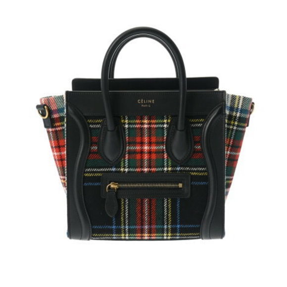 Celine | Bags | Celine Luggage Nano Shopper Check Pattern Multicolor ...